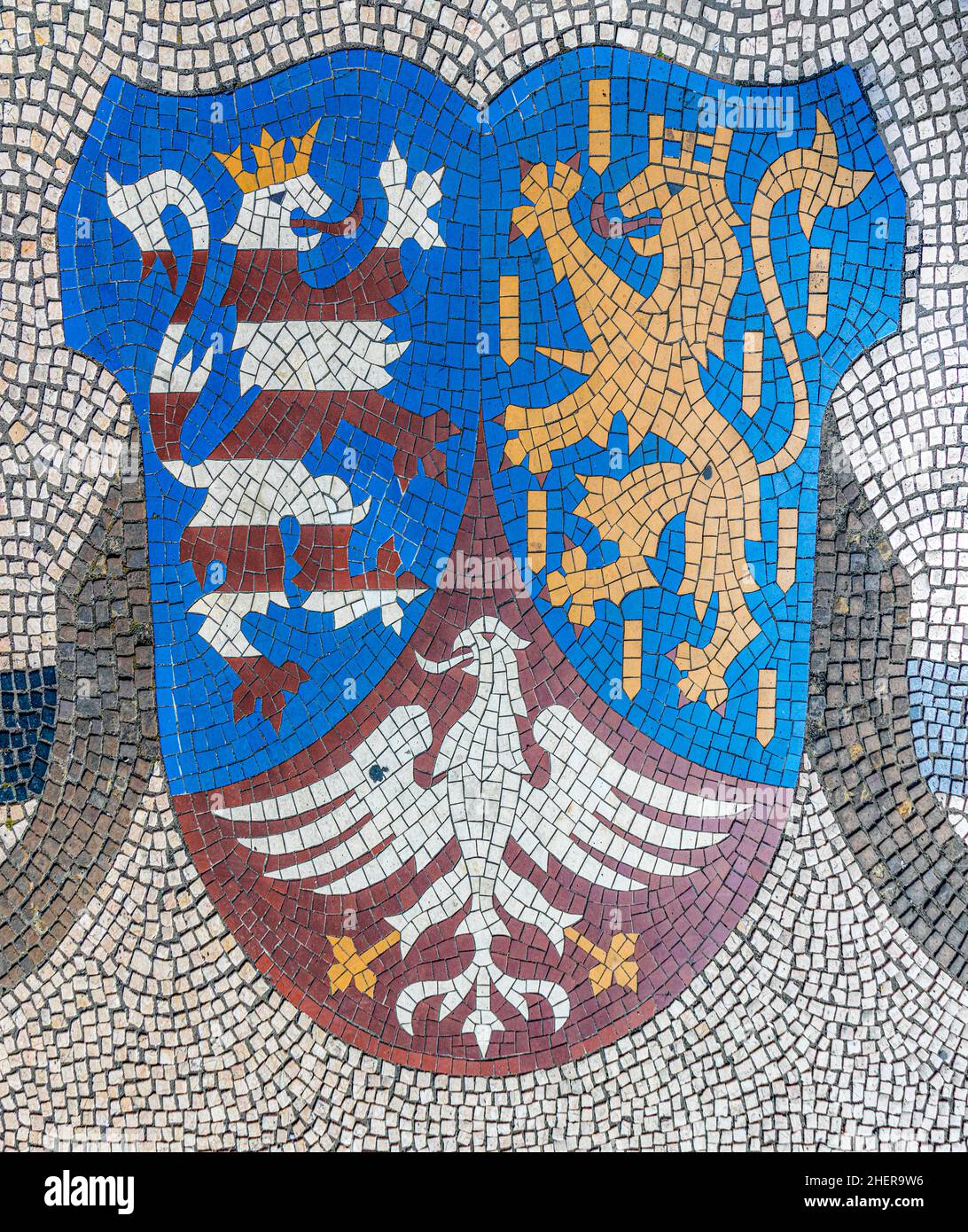 coat of arms of the German state of Hesse, Germany Stock Photo - Alamy