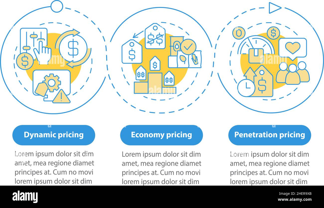 General pricing methods blue circle infographic template Stock Vector ...