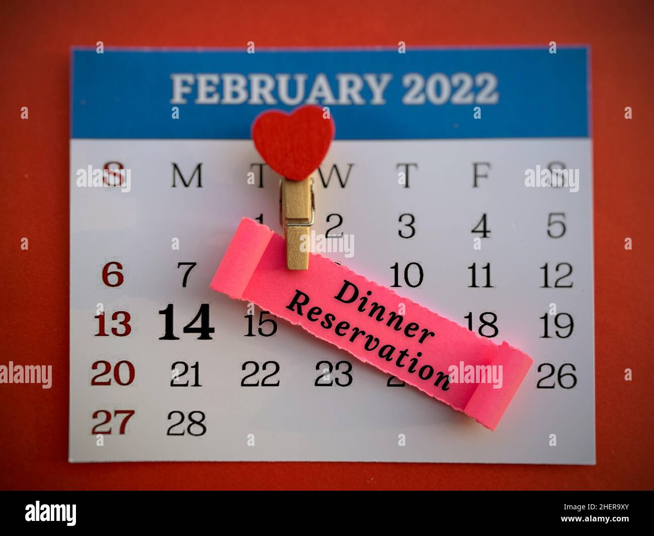 Torn paper on February calendar 2022 with phase - Dinner Reservations ...