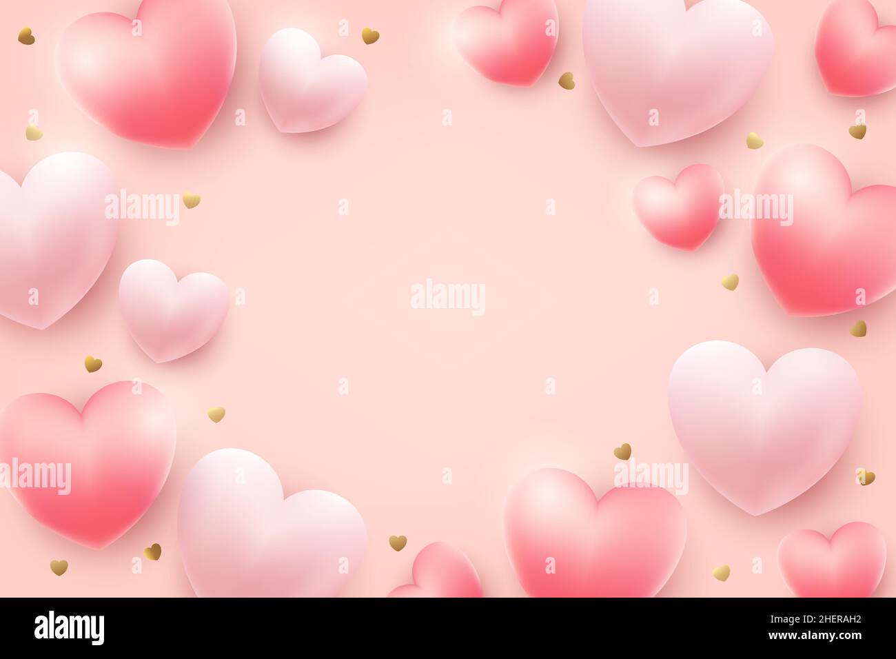 Realistic valentines day background Vector illustration Stock Vector ...