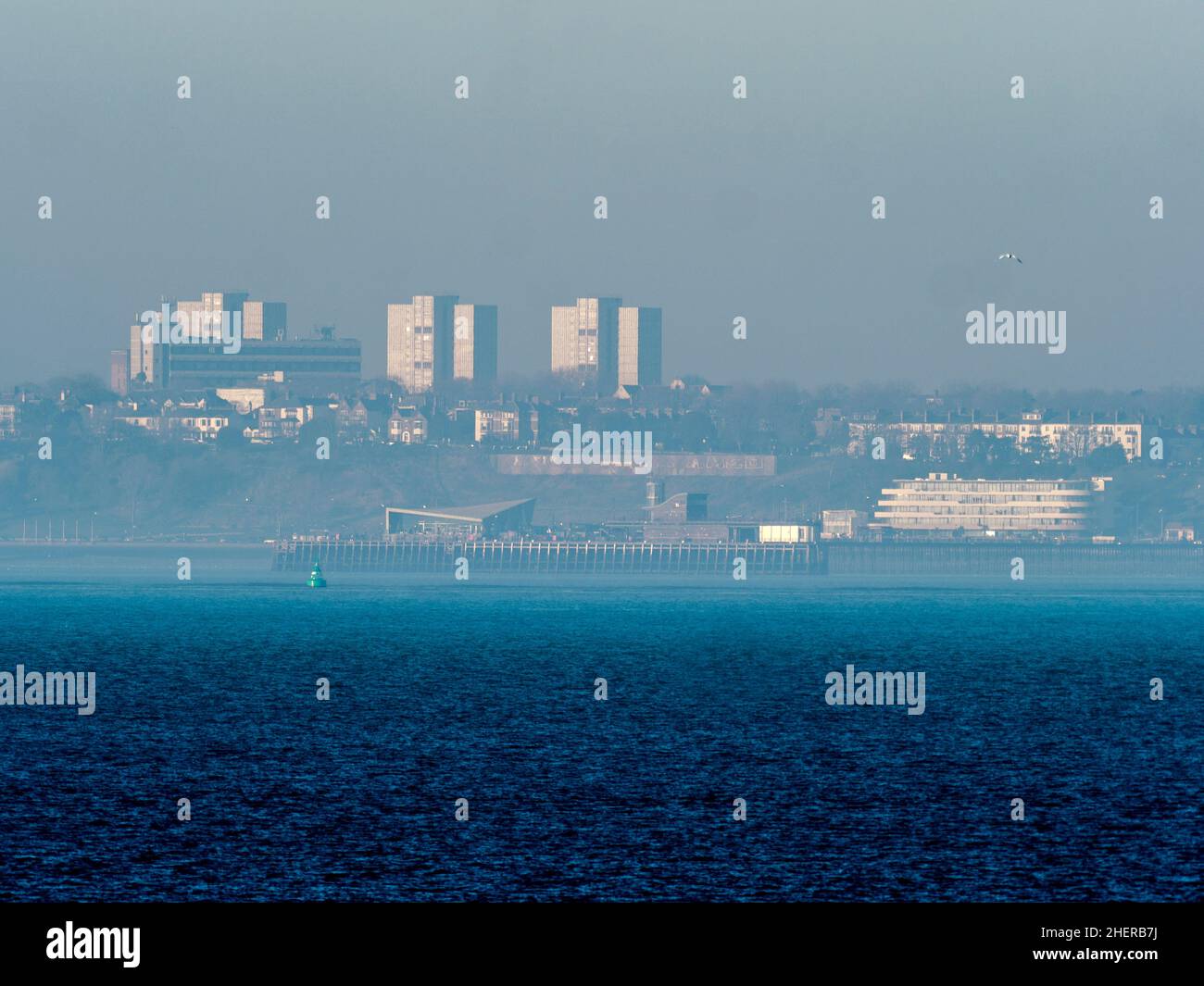 Sheerness, Kent, UK. 12th Jan, 2022. UK Weather: the end of Southend-on ...