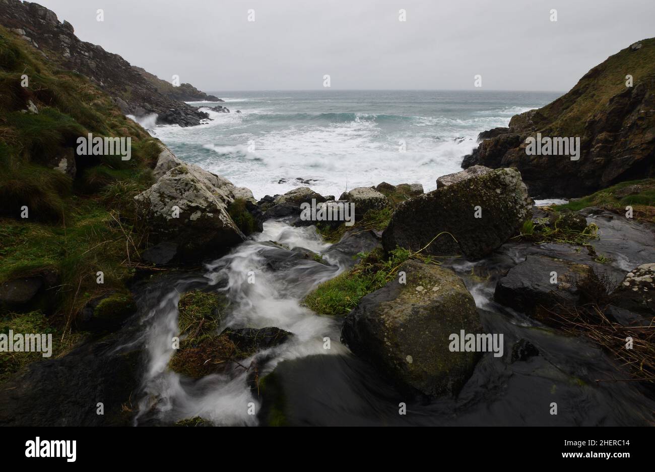 Pendour Cove Cornwall the home of the Mermaid of Zennor Stock Photo - Alamy