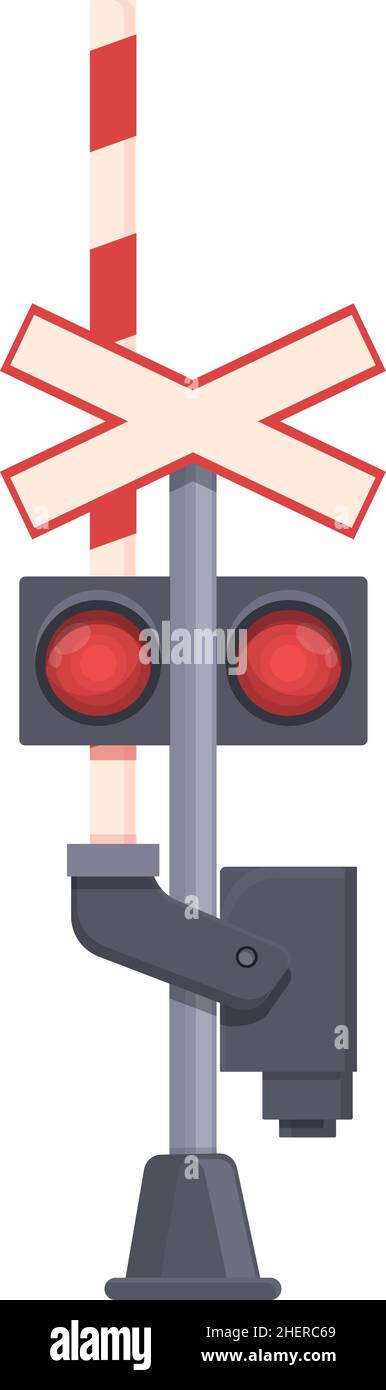 Station railway icon cartoon vector. Train traffic. Gate barrier Stock ...