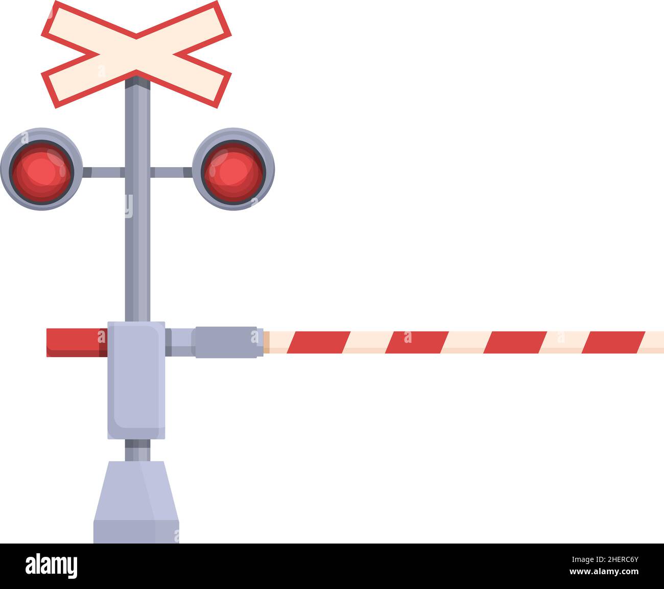 Danger railway icon cartoon vector. Train traffic. Barrier gate Stock ...
