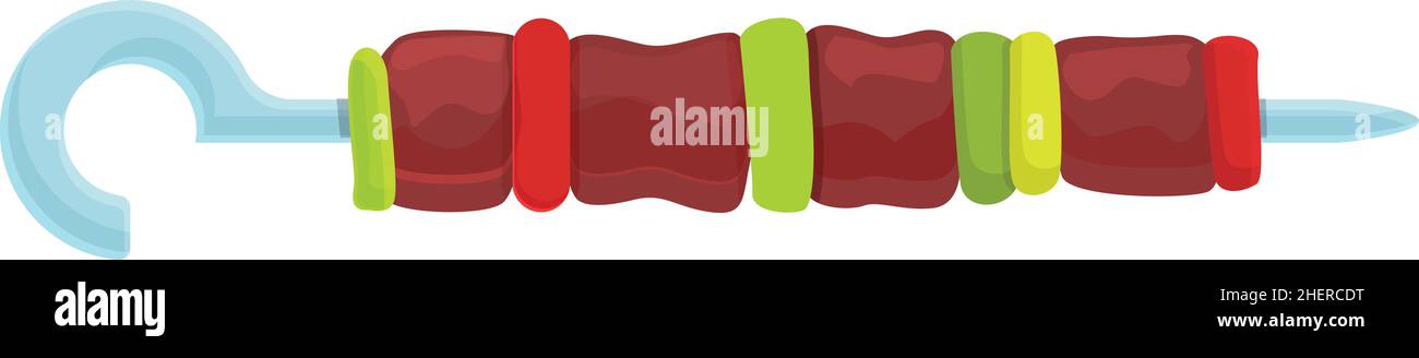 Bbq stick icon cartoon vector. Meat food. Skewer chicken Stock Vector ...