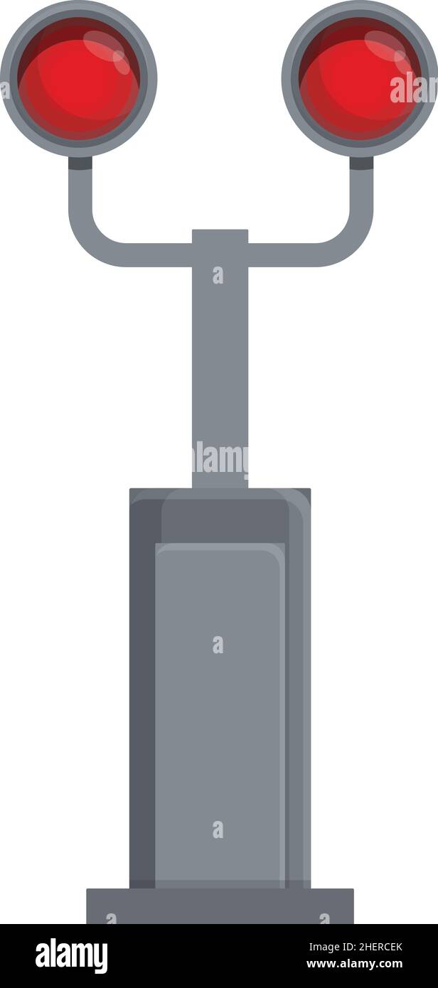Railway signal icon cartoon vector. Train rail. Road traffic Stock ...