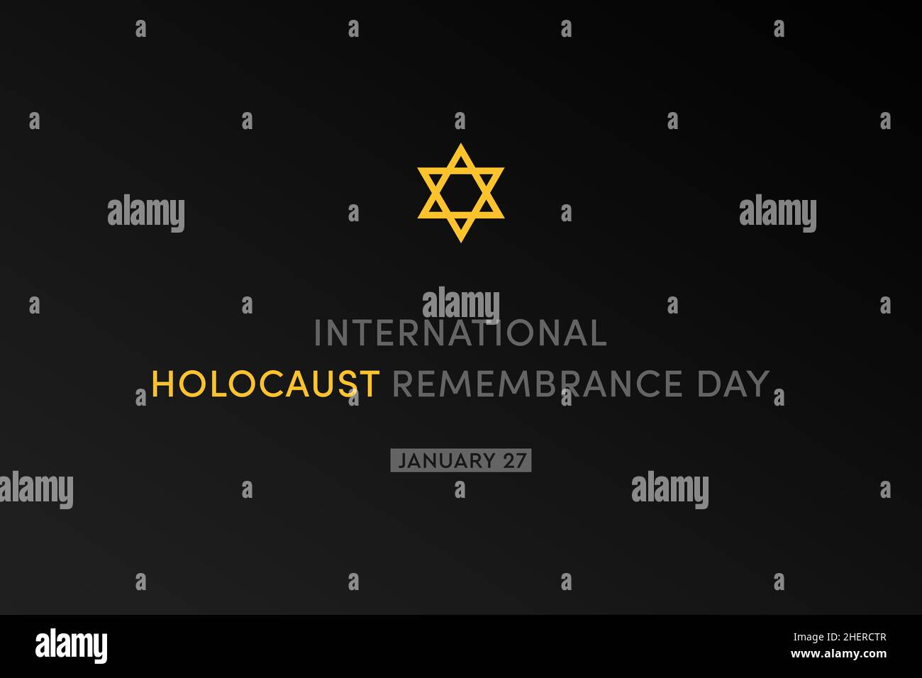International Holocaust Remembrance Day illustration. Jewish star on a ...