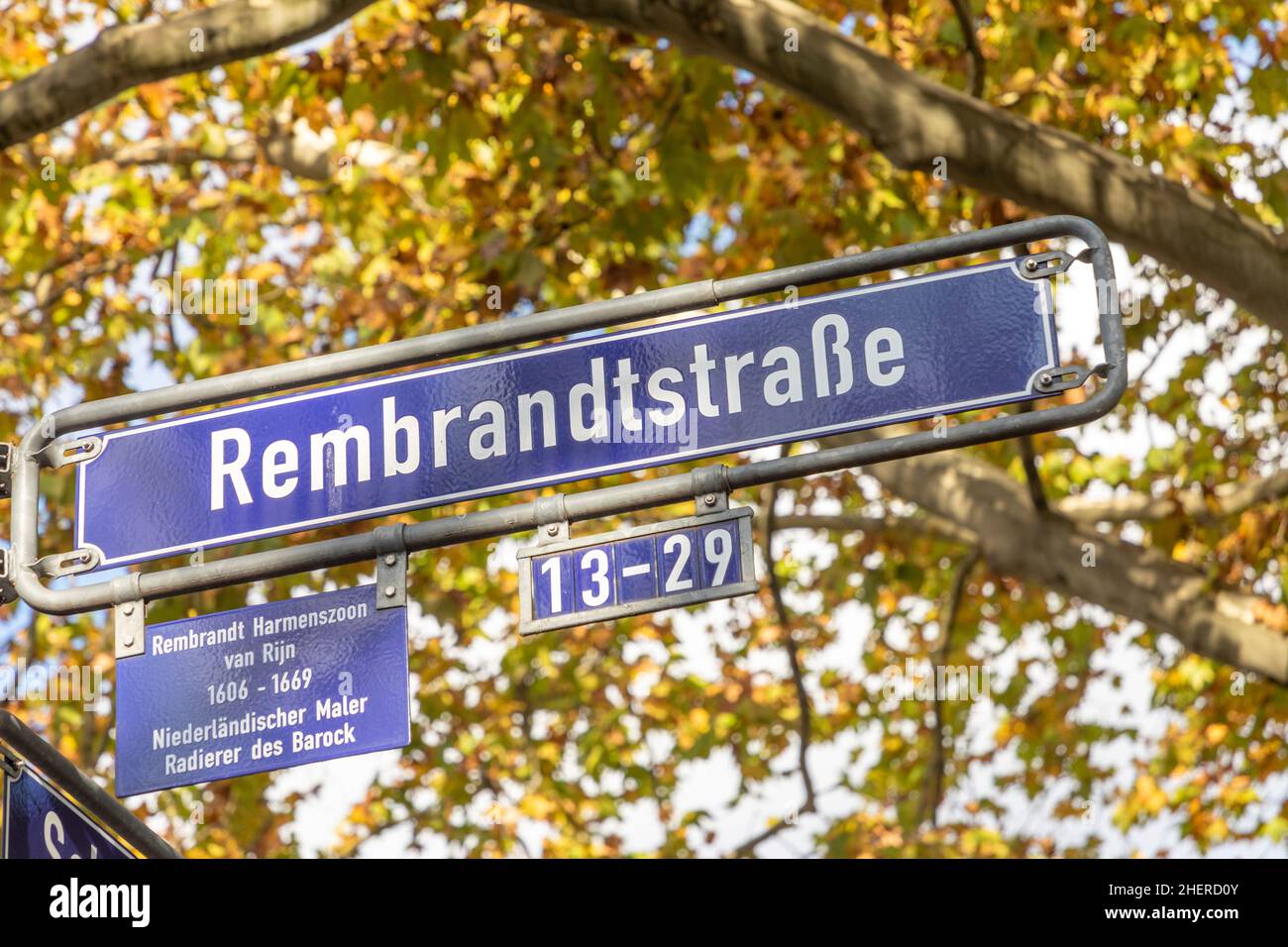street name rembrandt in Frankfurt, Germany Stock Photo - Alamy