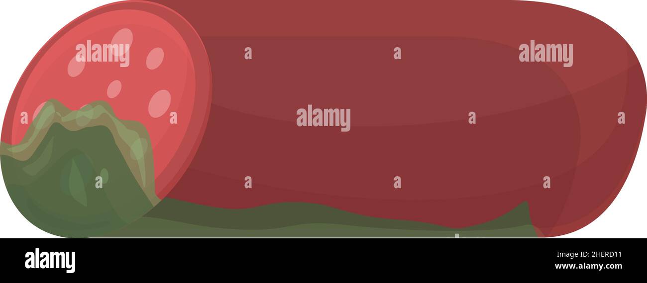 Contaminated old sausage icon cartoon vector. Food bacteria. Virus ...