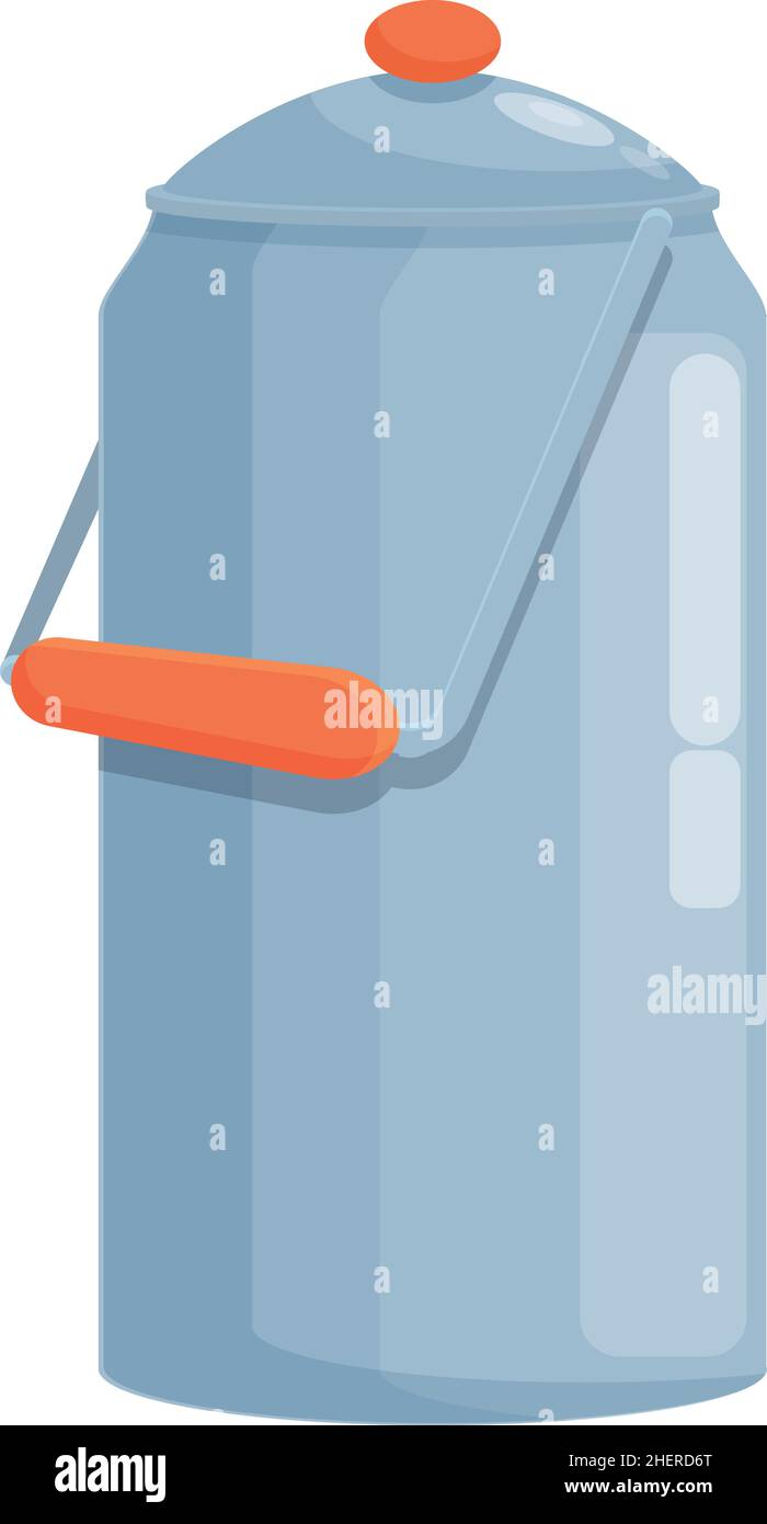 Fresh milk pot icon cartoon vector. Cheese bottle. Dairy food Stock ...