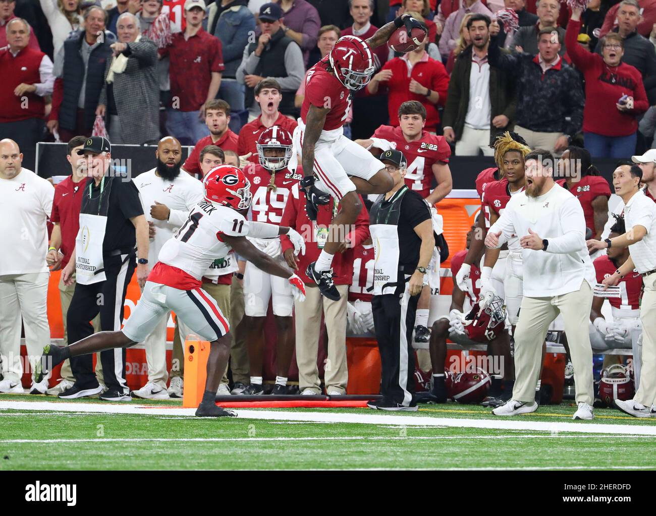 Alabama Crimson Tide wide receiver Jameson Williams (1)during the 2022 ...