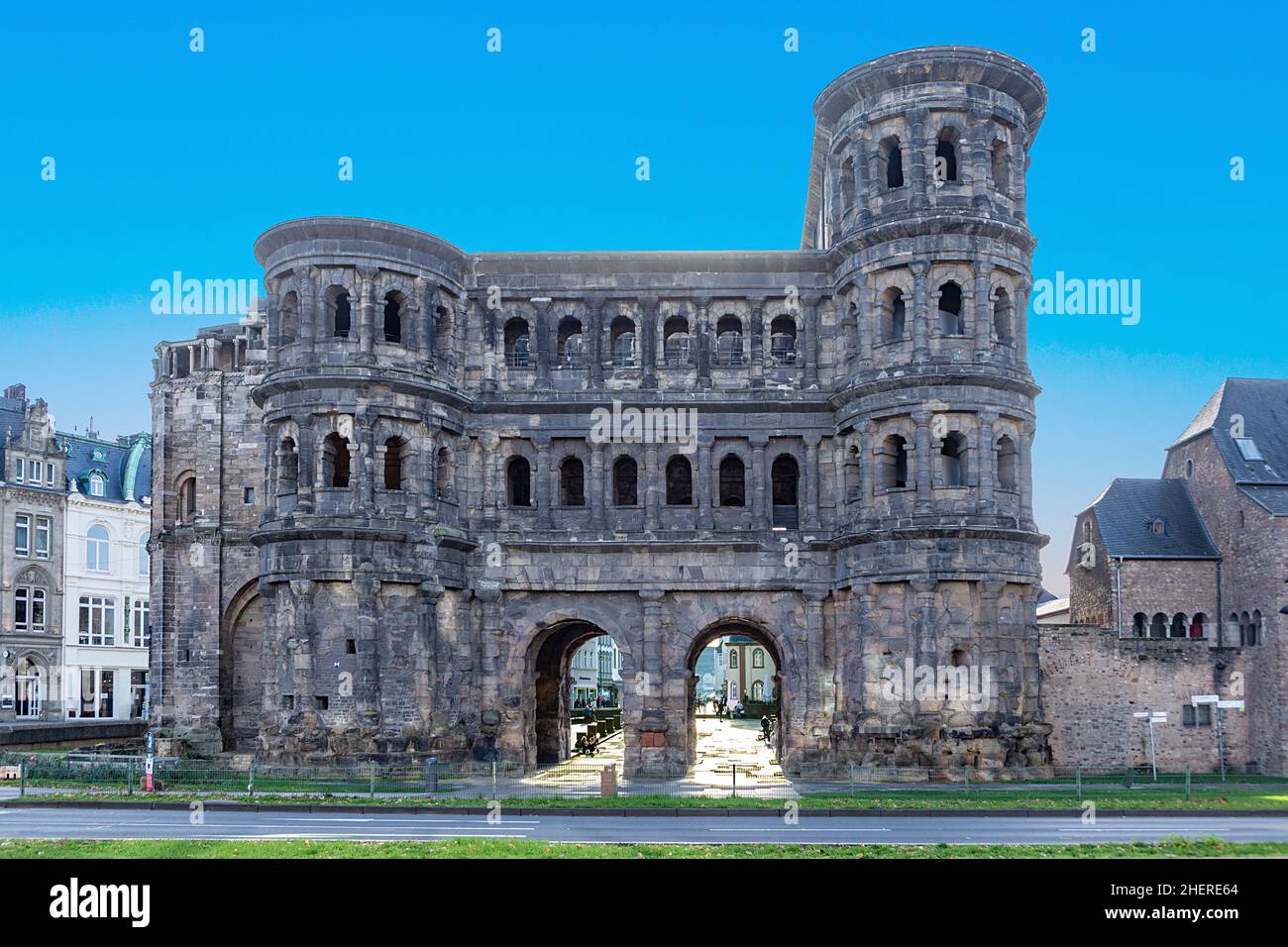 the porta nigra in Trier, old roman gate, Germany Stock Photo - Alamy