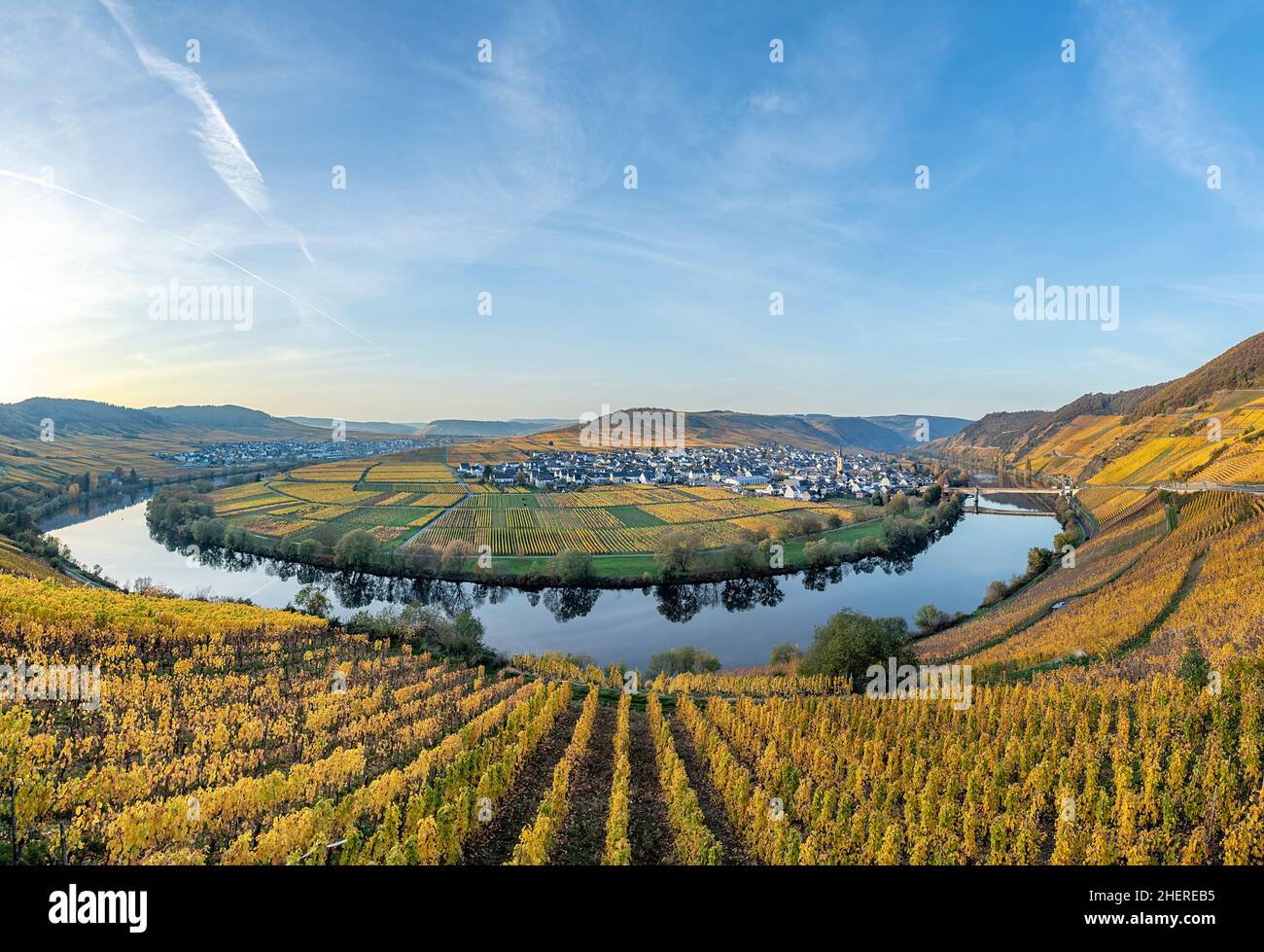 scenic Mosel river loop in Trittenheim, Germany Stock Photo - Alamy