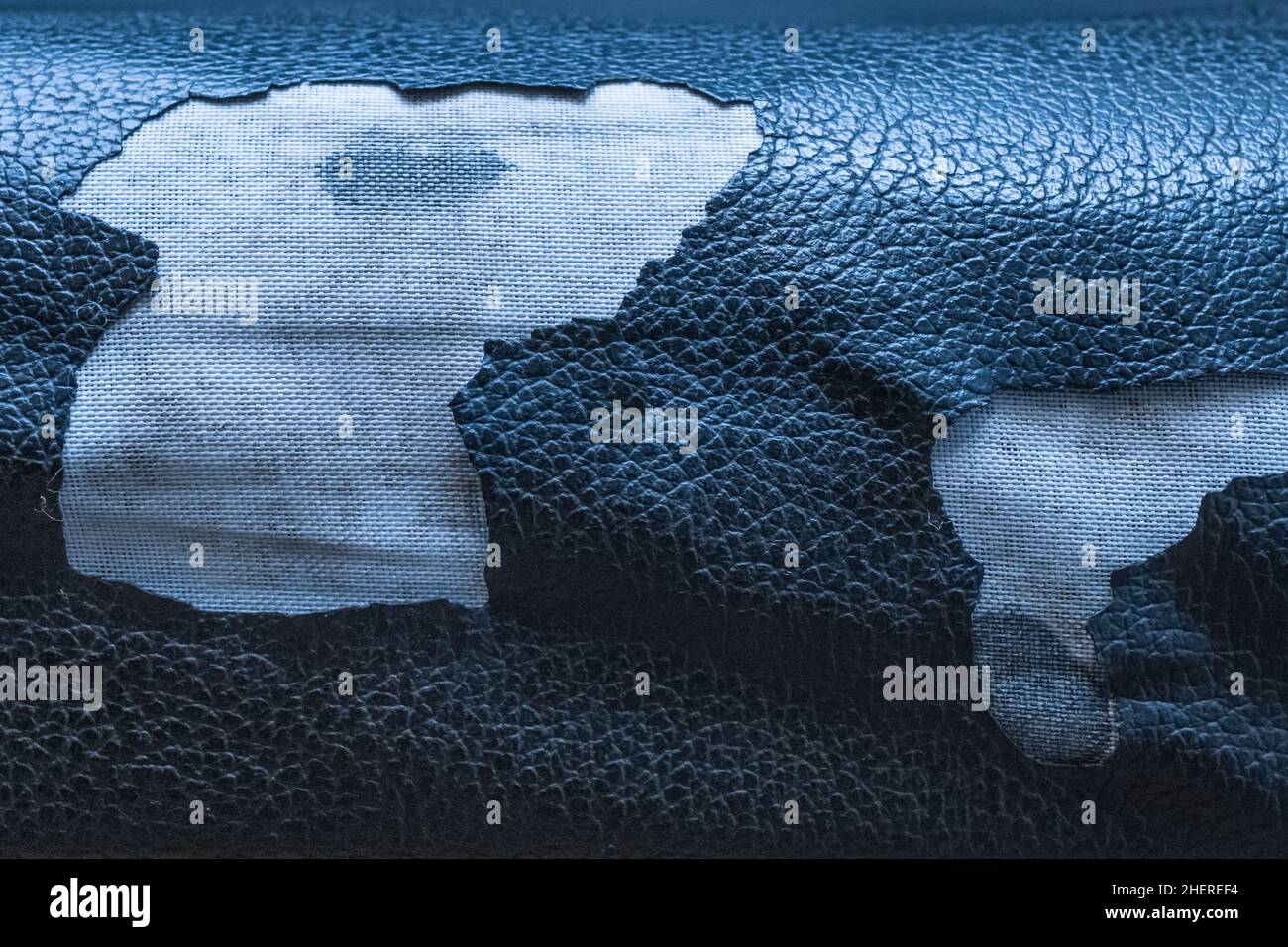 Peeling old dirty worn leather surface trace pattern material ...