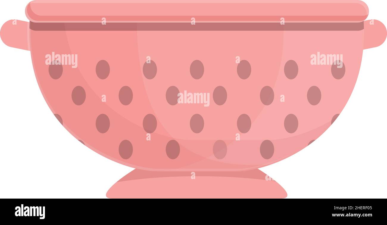 Colander icon cartoon vector. Strainer sieve. Kitchen pasta Stock ...