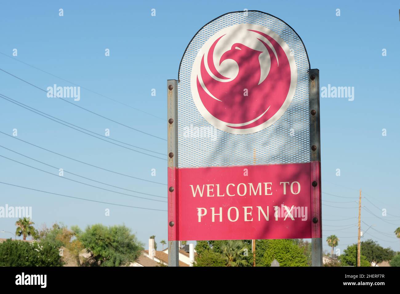 Welcome to Phoenix sign Stock Photo - Alamy