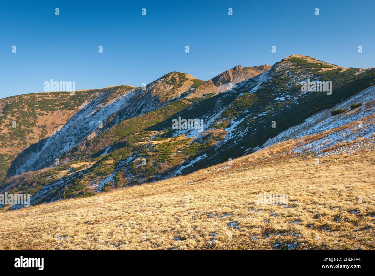Mountain landscape in the Vratna valley at the national park Mala Fatra ...