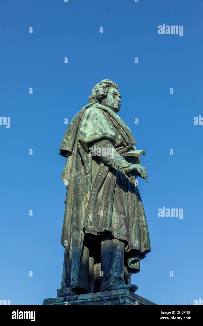 statue of Ludwig van Beethoven in Bonn at Munster square Stock Photo ...