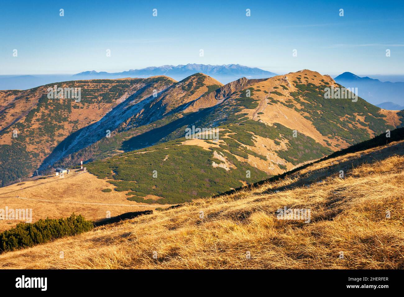 Mountain landscape in the Vratna valley at the national park Mala Fatra ...