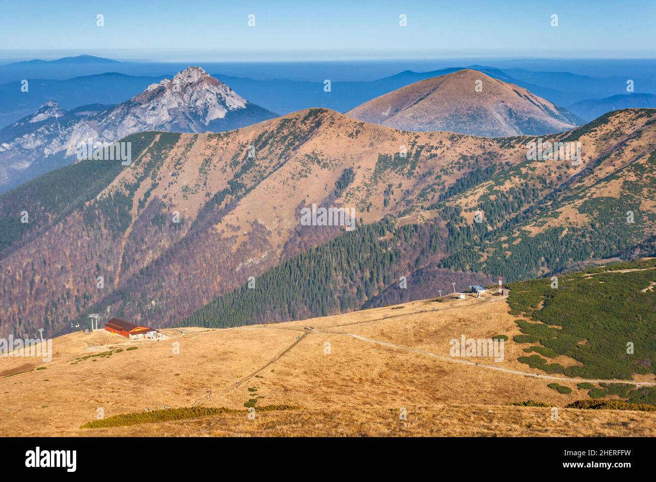 Mountain landscape in the Vratna valley at the national park Mala Fatra ...