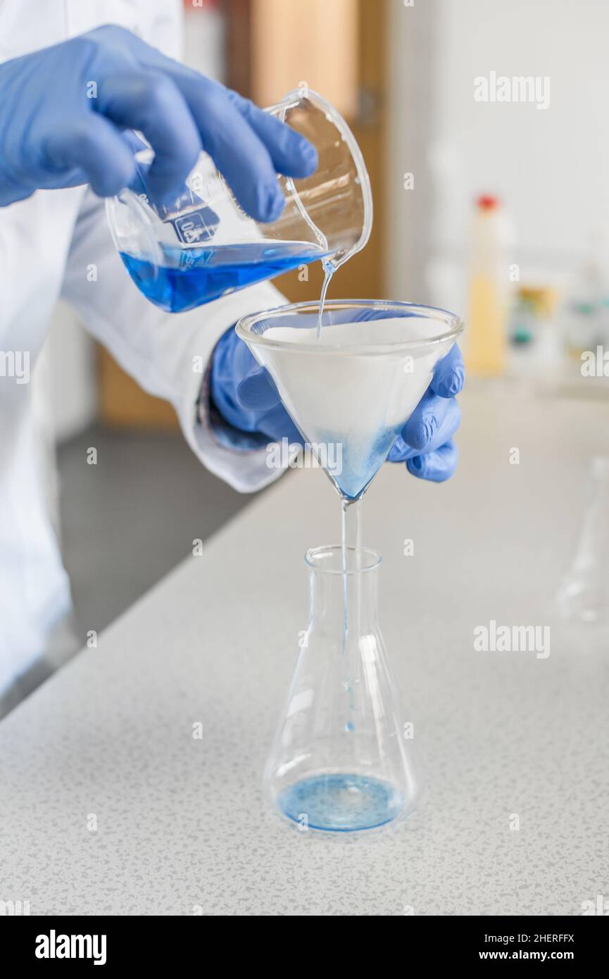 Macro shot glassware laboratory chemist hi-res stock photography and ...