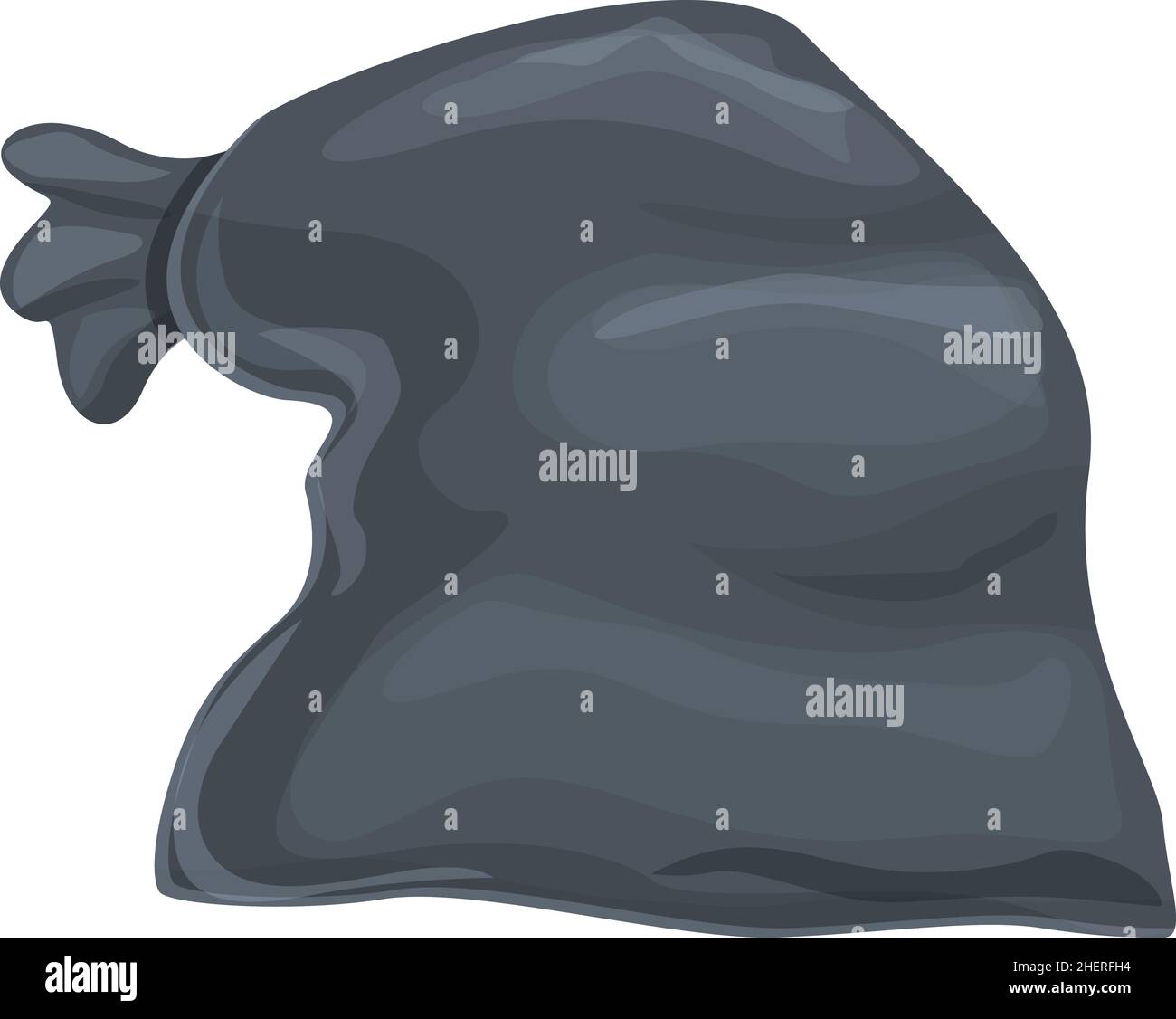 String trash bag icon cartoon vector. Sack can. Kitchen full bag Stock ...