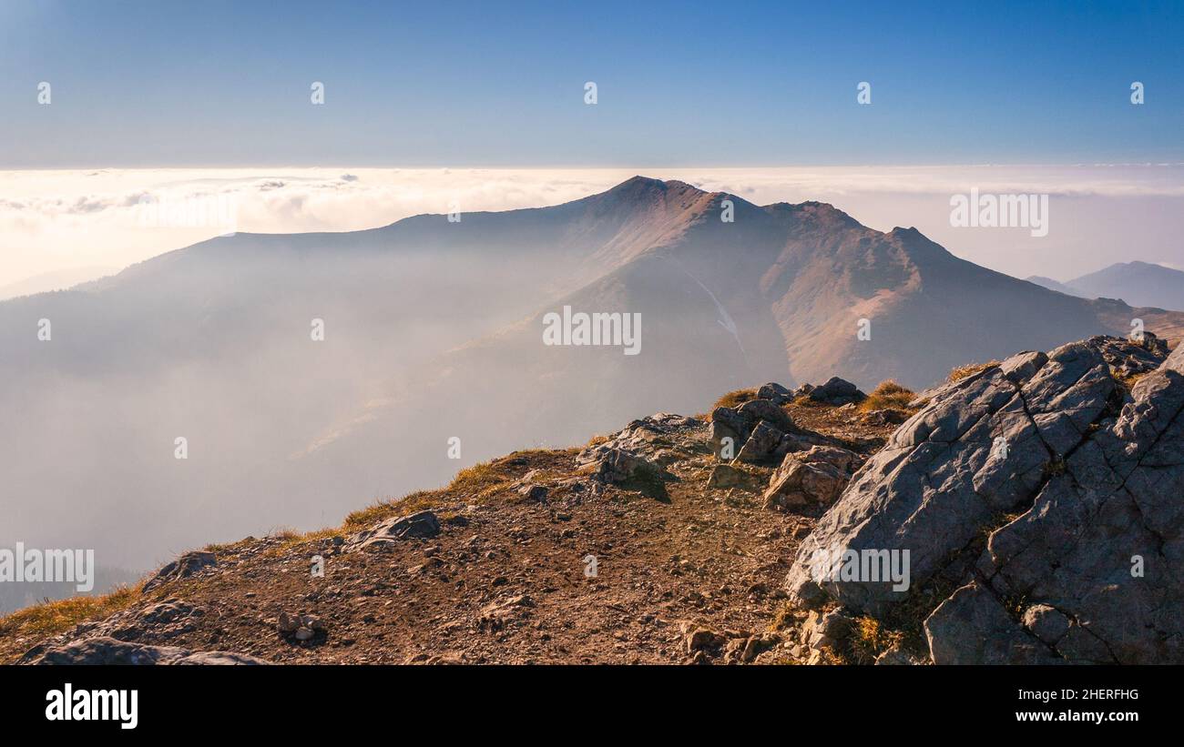 Mountain landscape in the Vratna valley at the national park Mala Fatra ...