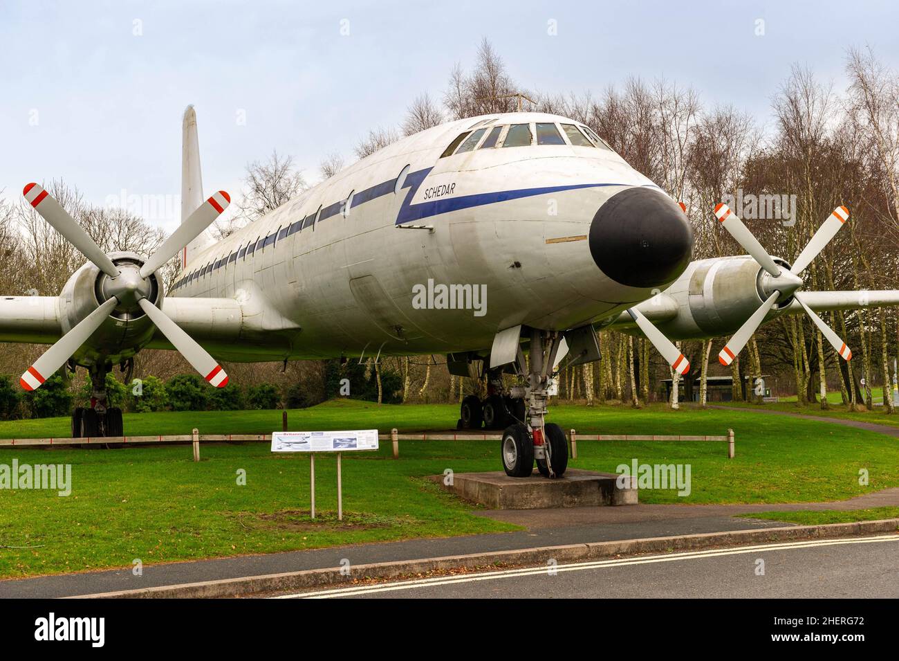 Bristol Britannia 312 at RAF Cosford Stock Photo - Alamy