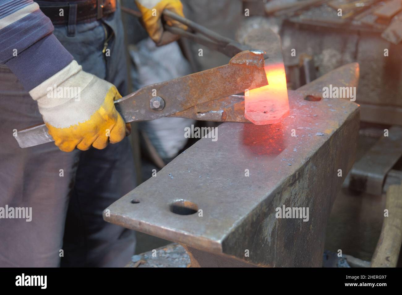 brand and wrought iron, forged iron and old traditional handwork. Iron ...