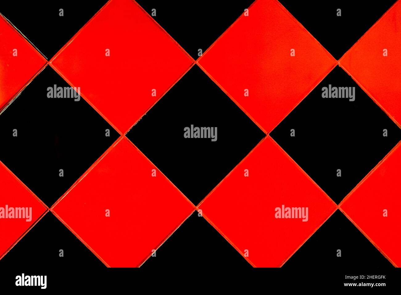 Red and black mosaic ceramic tile abstract pattern interior surface ...