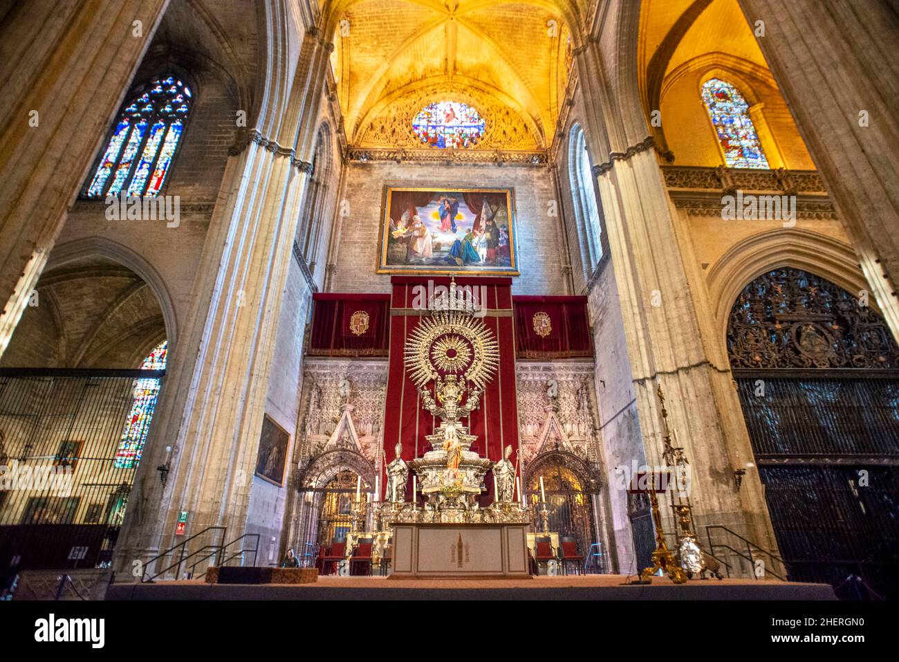 The inside of Seville Cathedral (Catedral Sevilla), UNESCO World ...