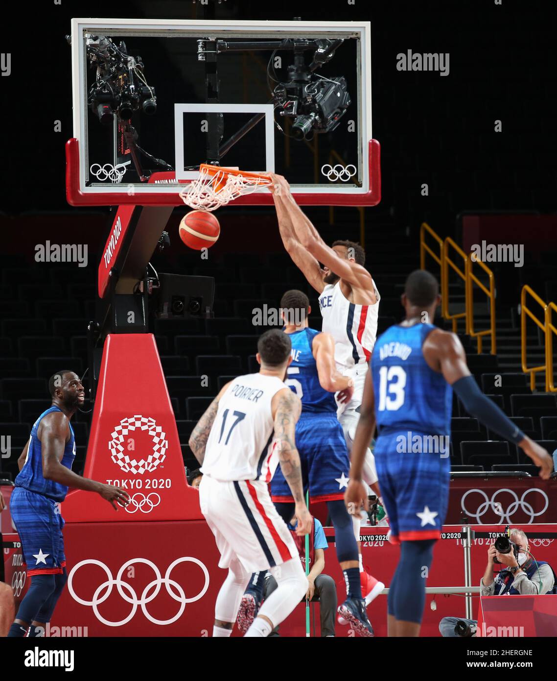 JULY 25th, 2021 - SAITAMA, JAPAN: Rudy GOBERT dunks during the Men ...