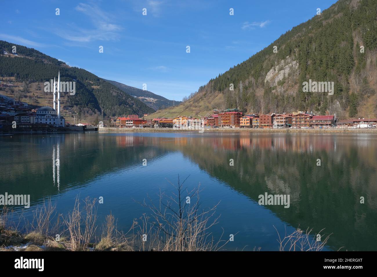 Trabzon. Turkey. Long lake, local name is uzungol in Trabzon ...