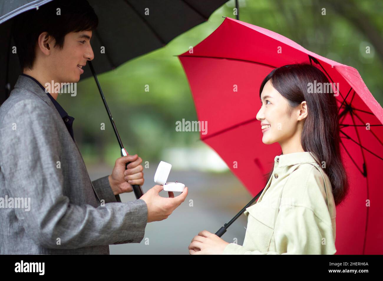 Japanese Man Proposing Stock Photo - Alamy