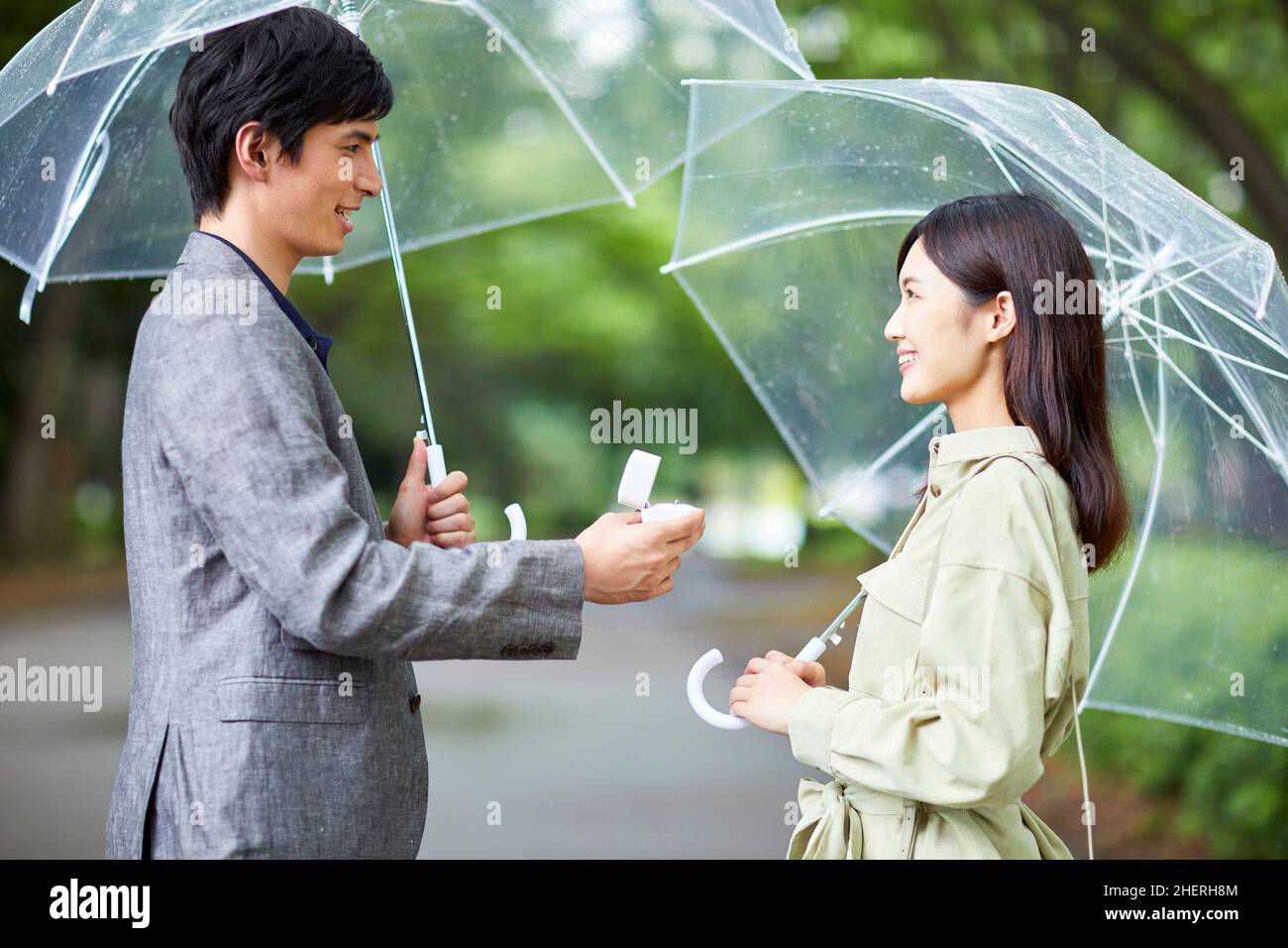 Japanese Man Proposing Stock Photo - Alamy