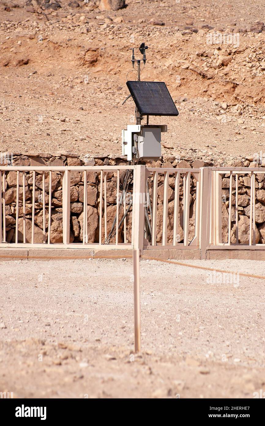 Solar panel in Luxor, Egypt. It is used for lighting of attractions ...