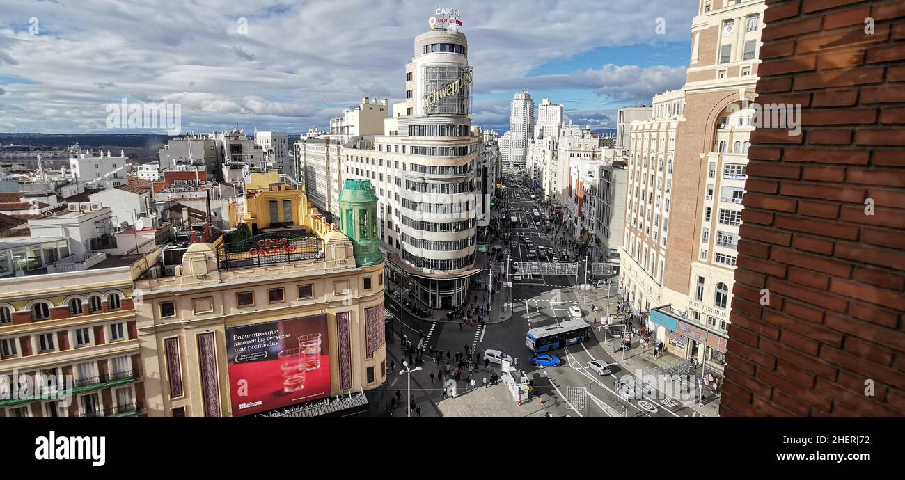 Edificio Capitol, Gran Via Madrid Stock Photo - Alamy