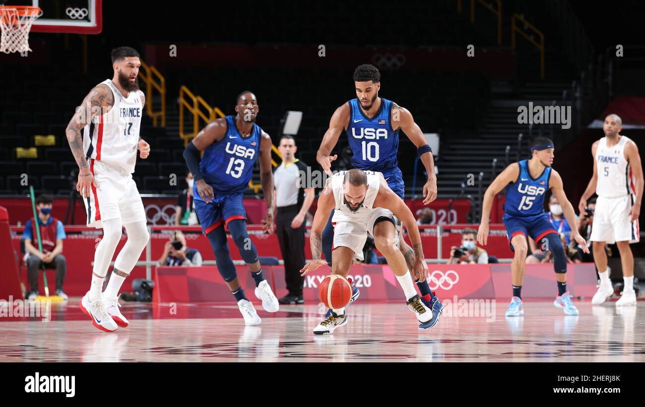 JULY 25th, 2021 - SAITAMA, JAPAN: Evan FOURNIER of France in action ...