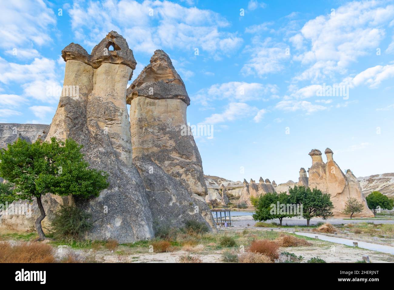 Fairy chimneys in Pasabag Valley or Monks Valley, Zelve Open Air Museum ...