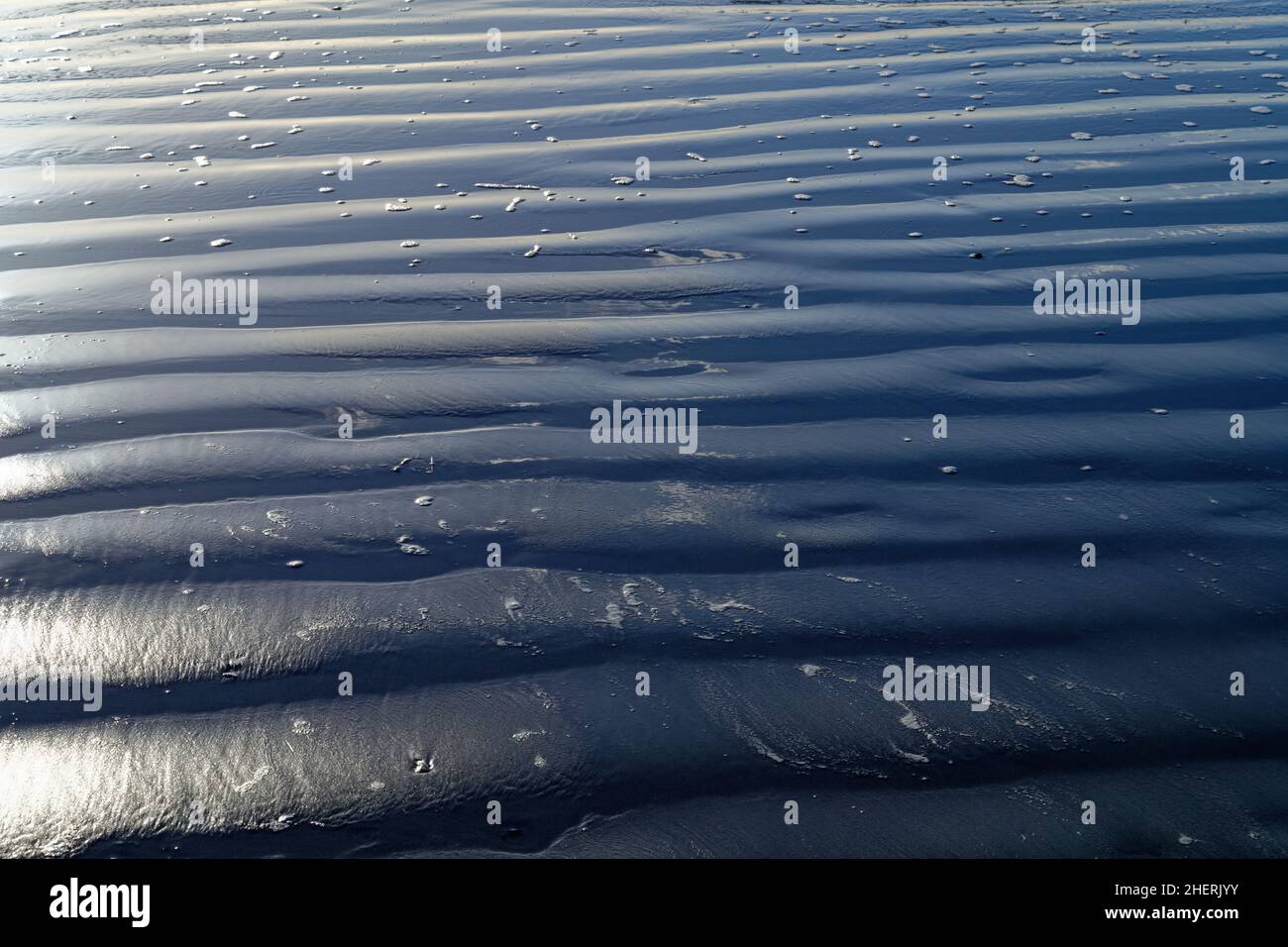 Sand Ripples on the Beach at West Wittering Stock Photo - Alamy