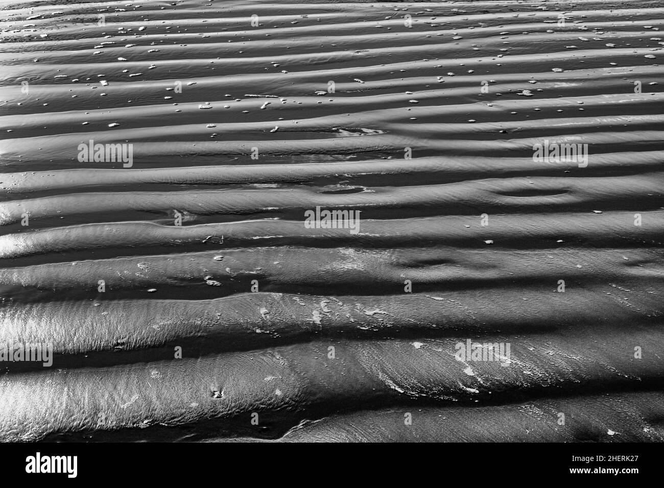 Sand Ripples on the Beach at West Wittering Stock Photo - Alamy