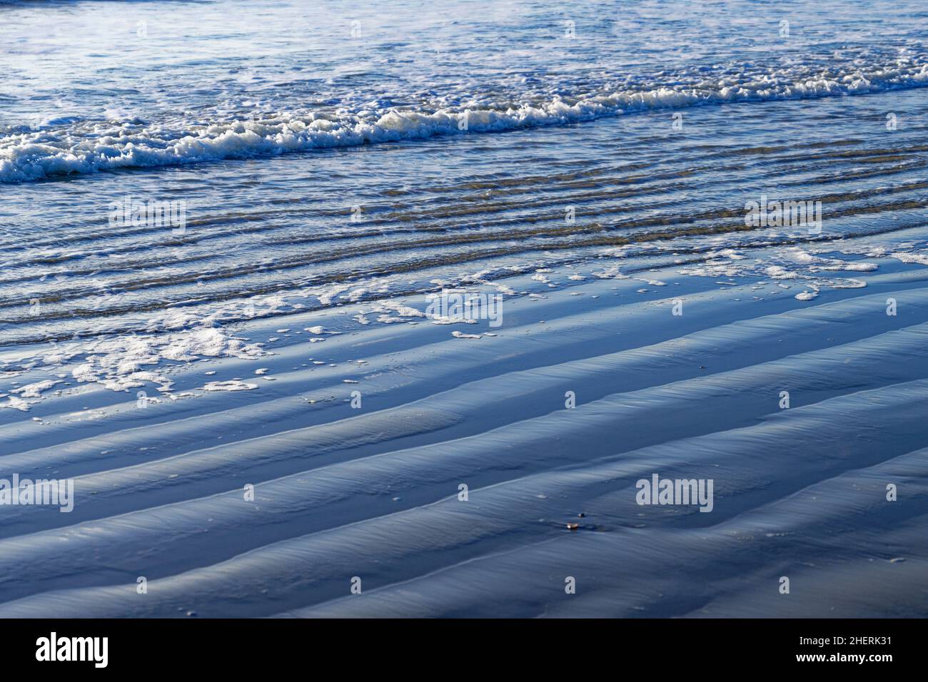 Sand Ripples on the Beach at West Wittering Stock Photo - Alamy