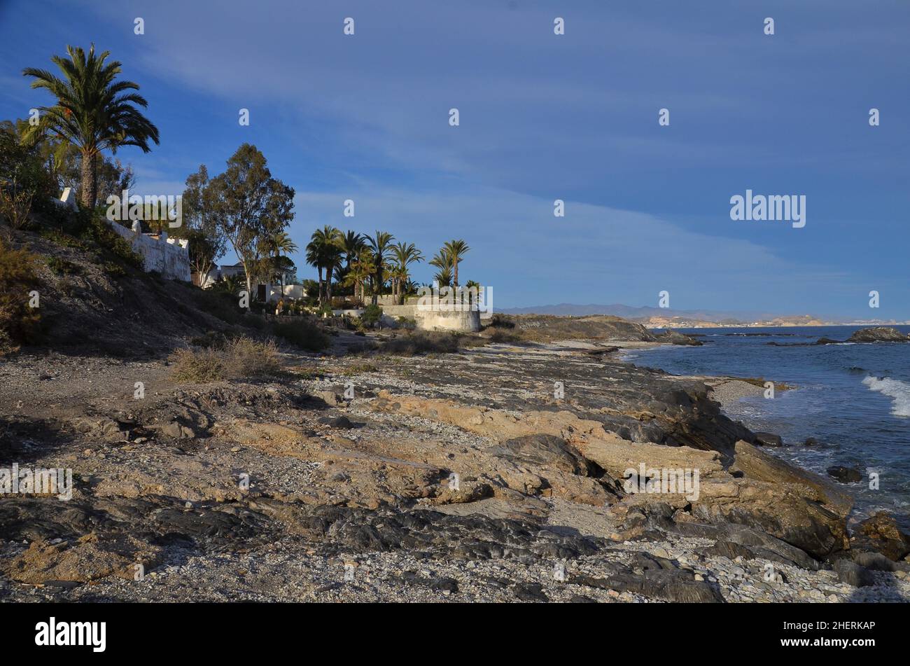 Rocky beach of Cala Panizo, Andalusia, Spain Stock Photo - Alamy