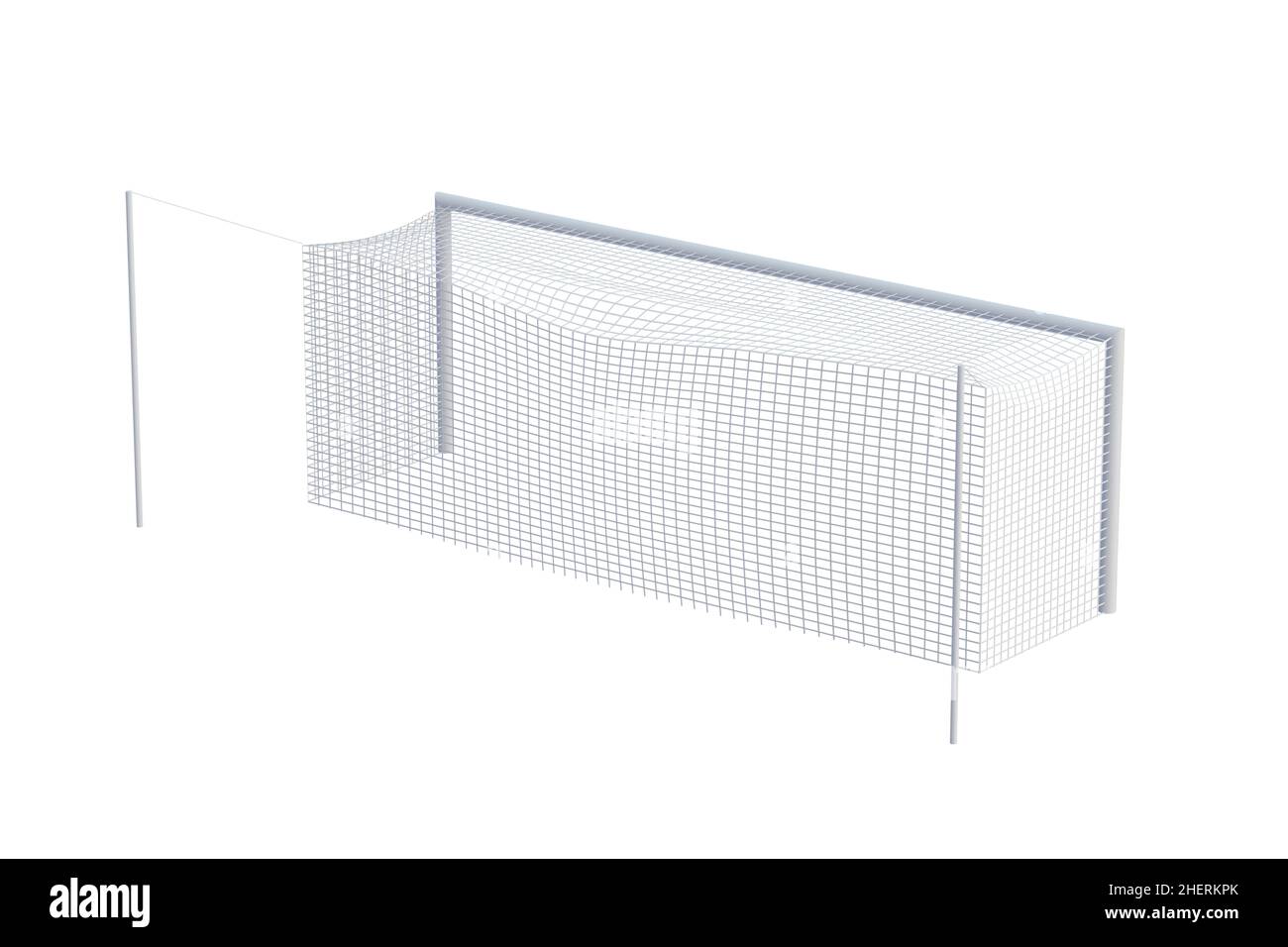 Soccer goals with net isolated on white background. 3d render Stock ...