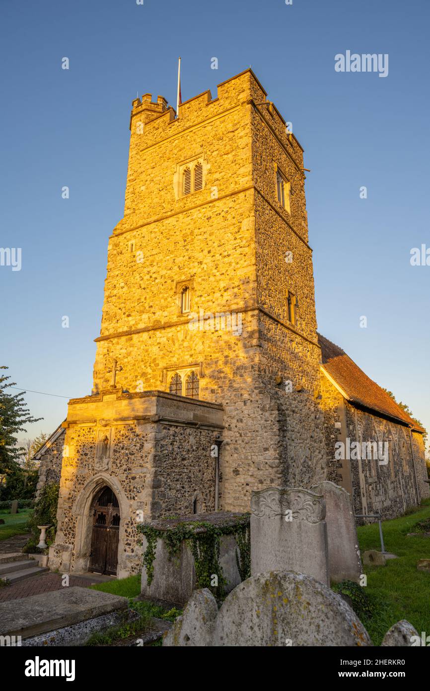 The exterior of St Mary the Virgin Church, Chalk near Gravesend at ...