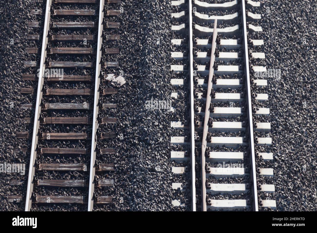 railway tracks with crossing without train Stock Photo - Alamy