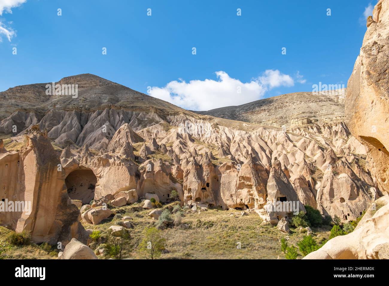 Fairy Chimneys in Zelve Open Air Museum, Cappadocia, Turkey. Churches ...
