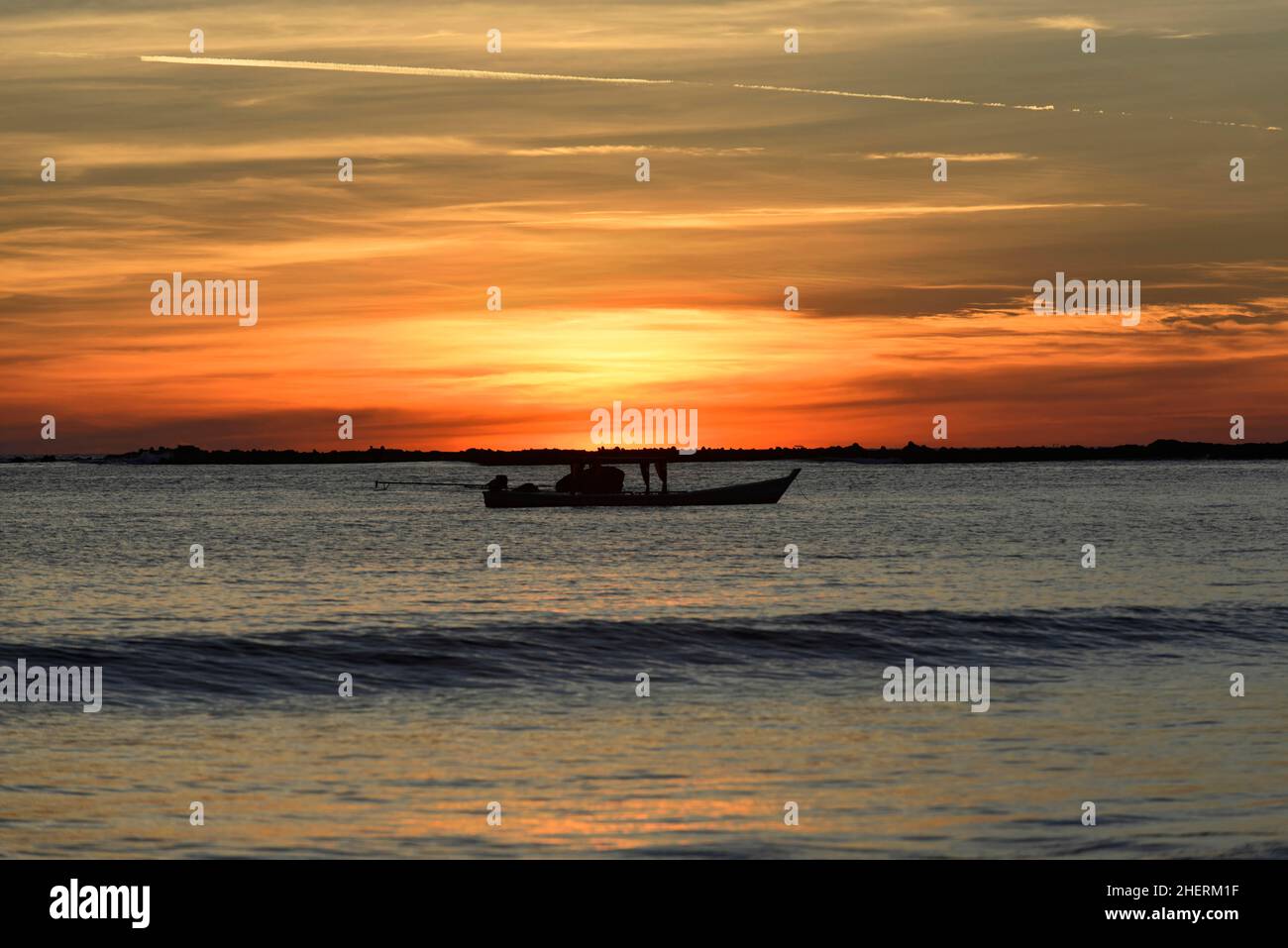 Evening, Fishing Village, Ngapali Beach, Thandwe, Burma, Burma, Myanmar ...