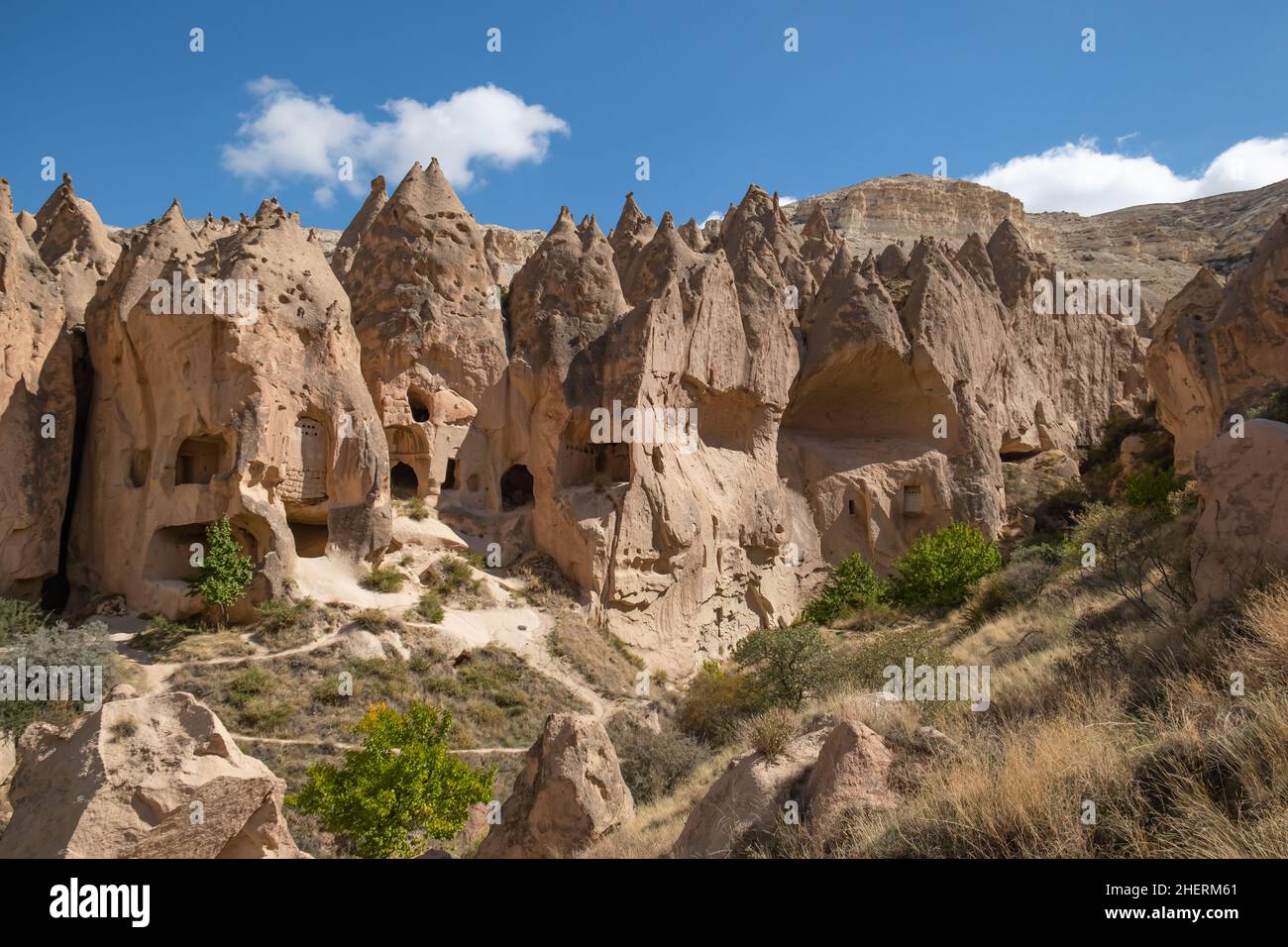 Fairy Chimneys in Zelve Open Air Museum, Cappadocia, Turkey. Churches ...