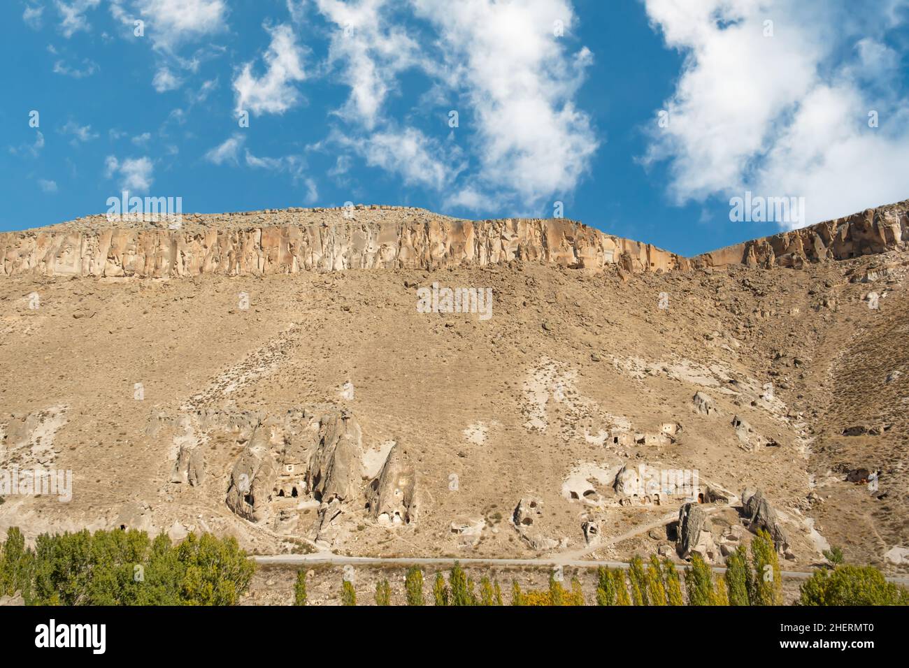 Fairy chimneys in Cappadocia Valley, Turkey. Mushroom shaped volcanic ...